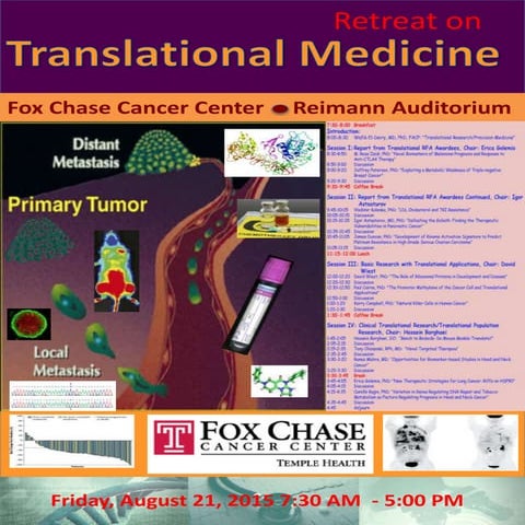 Translational Medicine Poster 8-12-15 revised agenda | PPTX