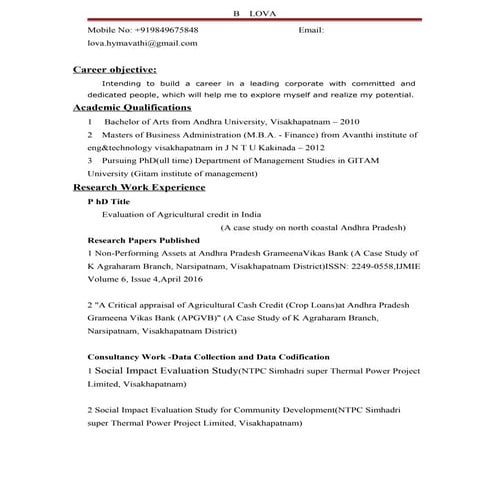 P hD Resume | DOC