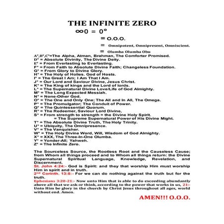 THE INFINITE ZERO | DOCX