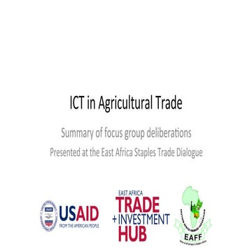 ICT in Agricultural Trade | PPT