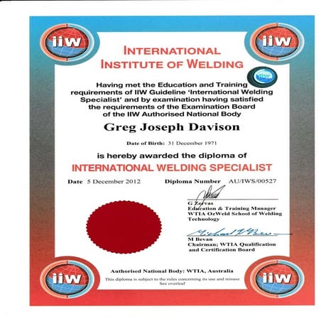 IWS Cert | PDF