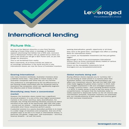 International Lending flyer | PDF