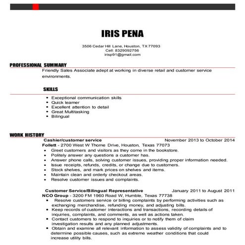 Iris Pena awesome resume | PDF