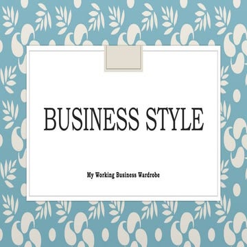 Business Style PPT | PDF
