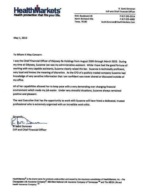 Letter of Rec - Asst General Counsel | PDF