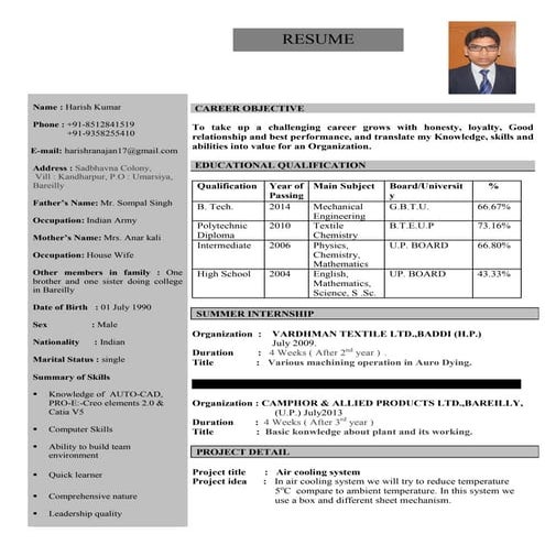 harish resume 01 | PDF