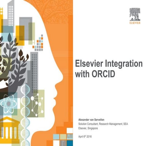 Elsevier Integration with ORCID (A. van Servellen) | PPT