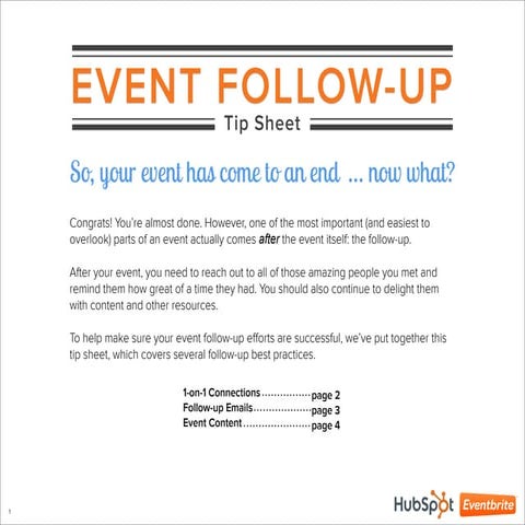 9) event follow up tip sheet | PDF