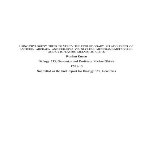 genomics final paper 3 after peer | PDF