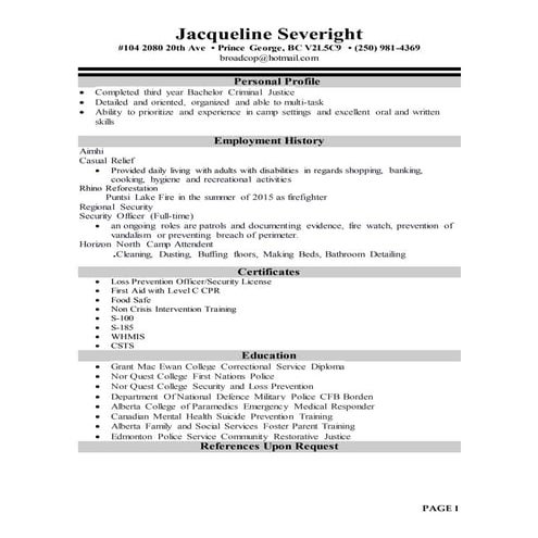Jacqueline Resume (1) | PDF