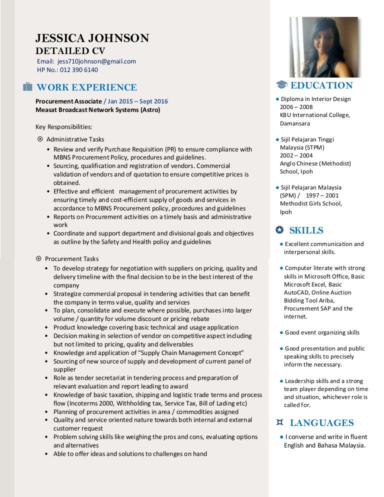 Jessica J CV Detailed