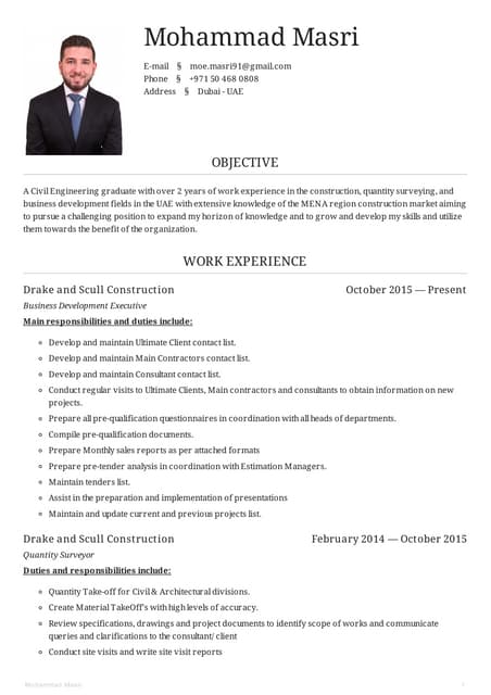 Abdullah Al-Shami CV | PDF | Civil Engineering Industry | Industries