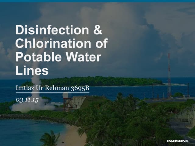 Chlorination of well | PPTX
