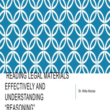 Reading legal materials effectively and understanding | PPTX