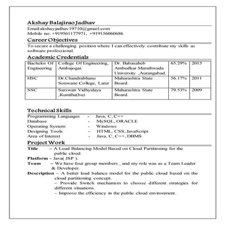 Akshay_Fresher_JAVA | PDF