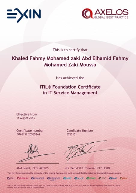 ITIL Certified | PDF
