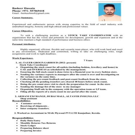 Resume Basheer | DOC
