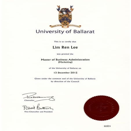 MBA Degree copy, transcripts | PDF