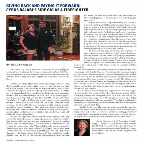 GIVING BACK AND PAYING IT FORWARD - Cyrus Rajabi DBA Article 2015-12 ...
