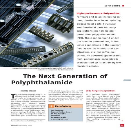 The Next Generation of Polyphthalamide | PDF