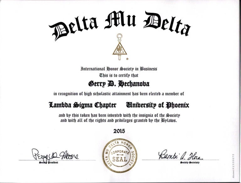 Delta Mu Delta 2015