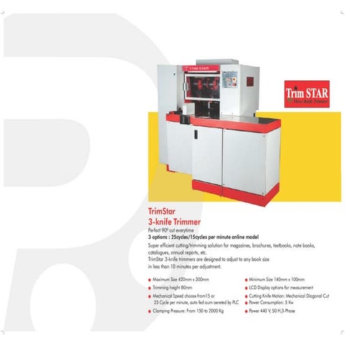 TRIMSTAR 3-Knife Trimmer Pramod Engineering India | PDF