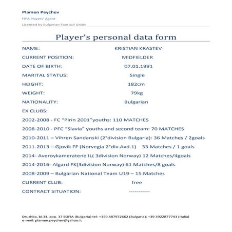 Kristian Krastev CV 2016 | PDF