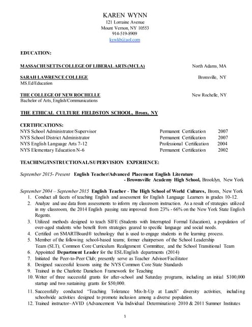 S Wilson 2016 Resume | DOC