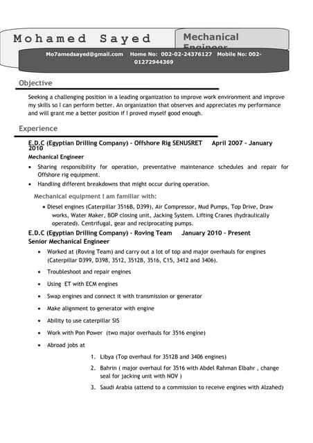 Eng.osama ali (cv) | PDF