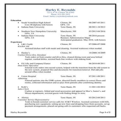 Maxwell V-2.5 Hendricks Resume(2014) | DOCX