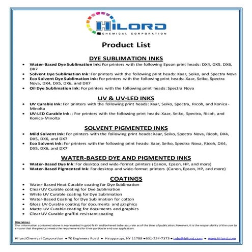 Product List | PDF