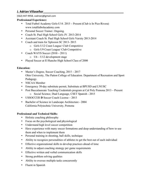 Resume Final | RTF | Education