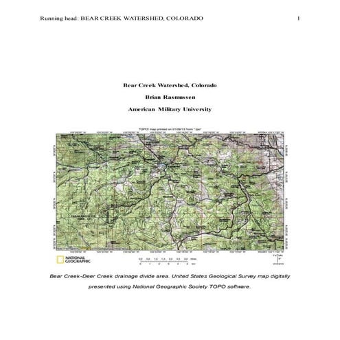 Rasmussen Bear Creek Watershed | PDF | Free Download