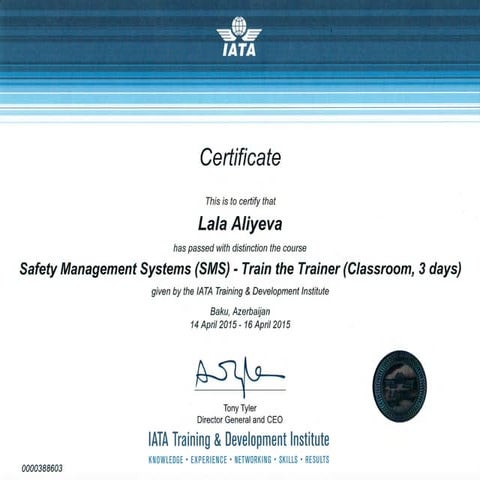 IATA SMS Train-the-Trainer | PDF