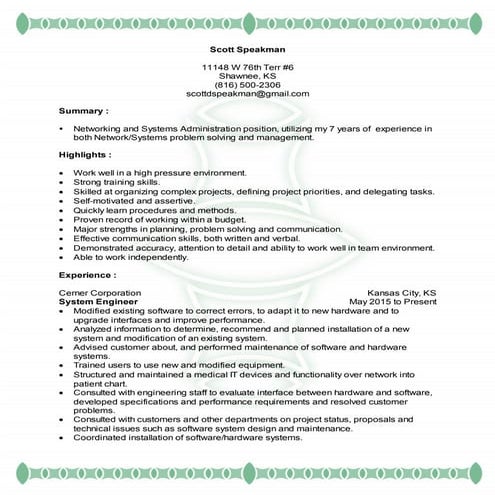 Shaun mitchell resume July2015 | DOCX