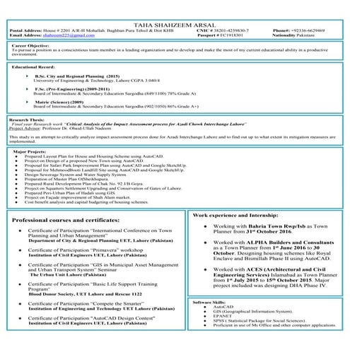 shahzeem cv new blue | PDF | Business | Business and Finance