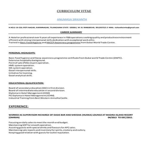 Sathish Resume Template New July | DOC