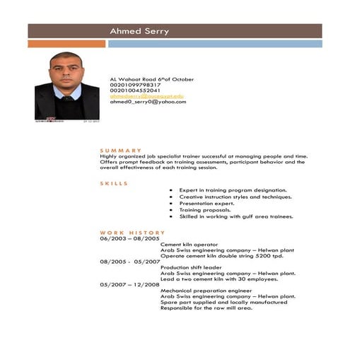 Ahmed Serry presentations
