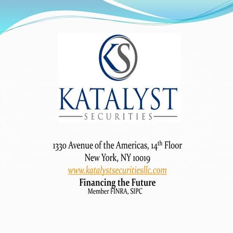 Katalyst Presentation-Financing the Futurs | PPT