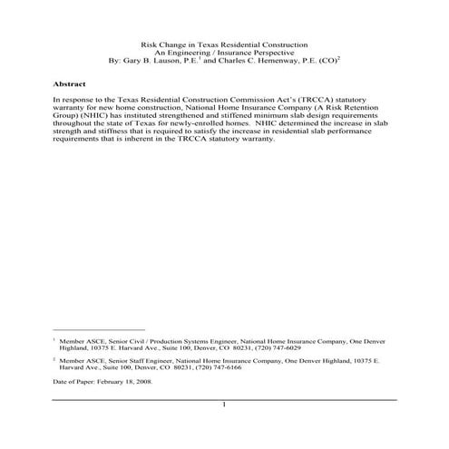 ASCE Paper (Final) | PDF | Home Insurance | Insurance