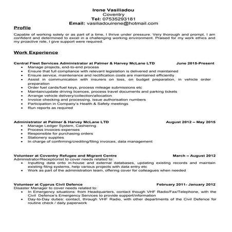 Irene Vasiliadou - CV | PDF