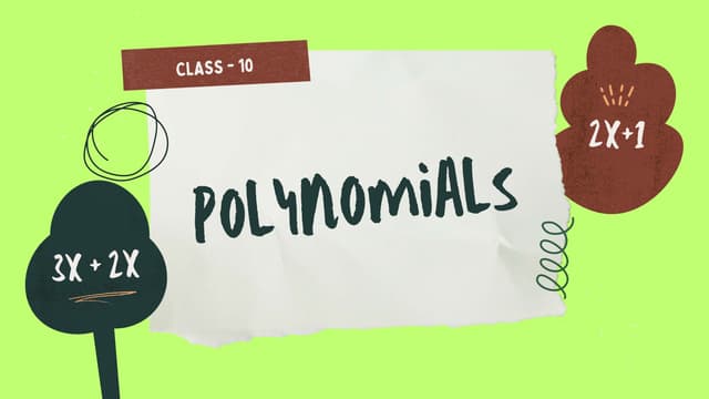 Polynomials | PPTX