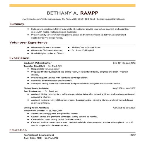 BETHANY A. RAMPP Resume 10192016 | PDF