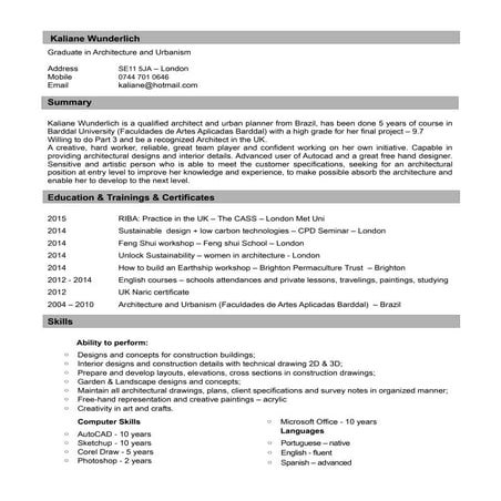 KalianeW-CV | PDF | Arts and Crafts | Hobbies & Interests