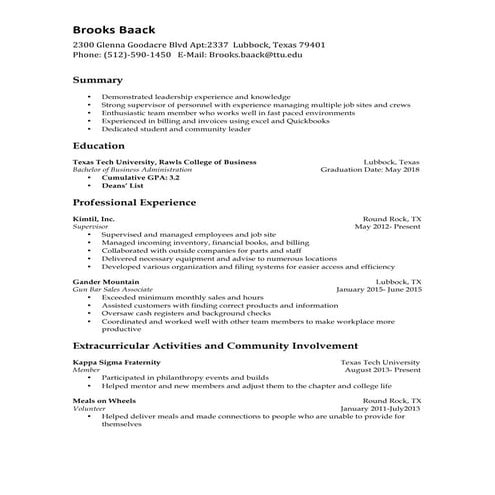 Brooks resume | PDF