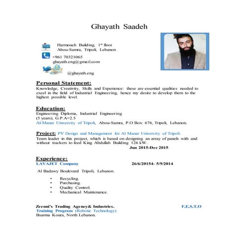 Ghayath Cv | PDF