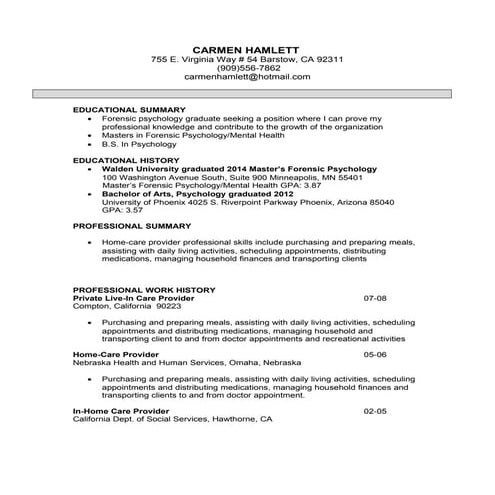 My updated resume | DOC