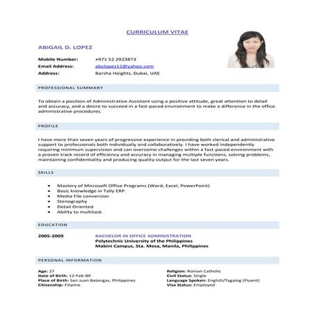 LOPEZ ABIGAIL_CV_NOV2016 | PDF