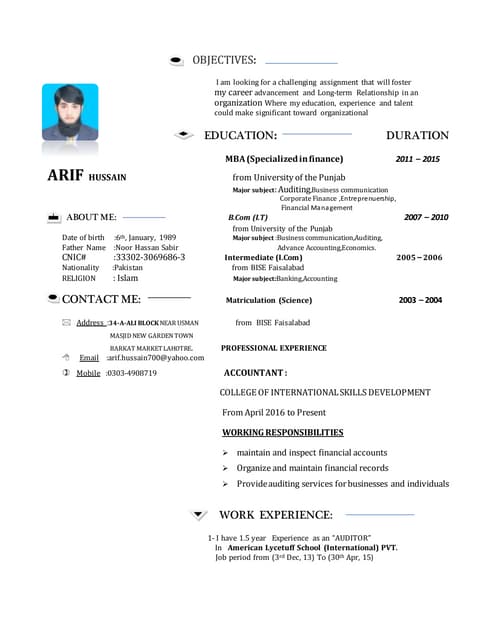 Sample Resume for OJT | DOCX | Resume Writing and Advice | Job Search