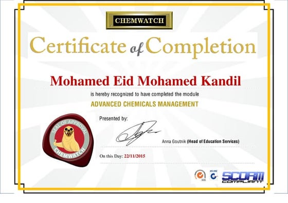 Certificate (Mohamed Eid) | PDF